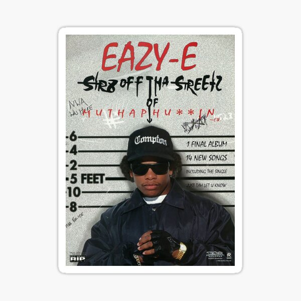 "Eazy-e" Sticker by madeinsky | Redbubble