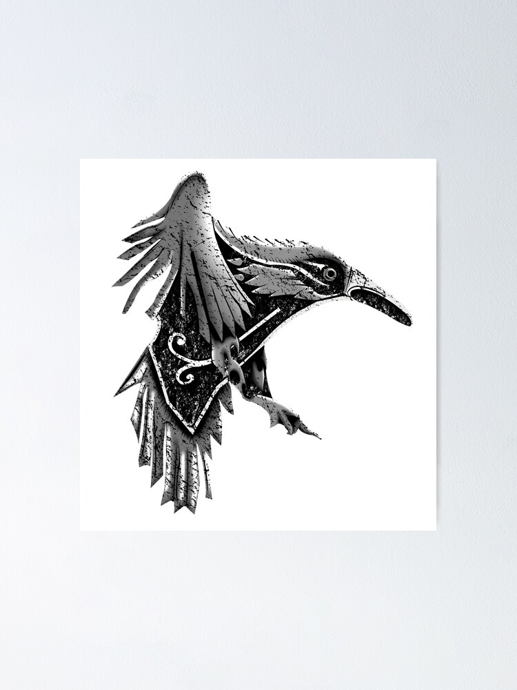 "The Crow of Ragnar Lodbrok" Poster by Mezcu | Redbubble