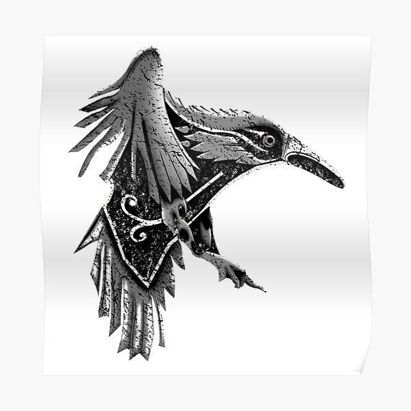"The Crow of Ragnar Lodbrok" Poster by Mezcu | Redbubble