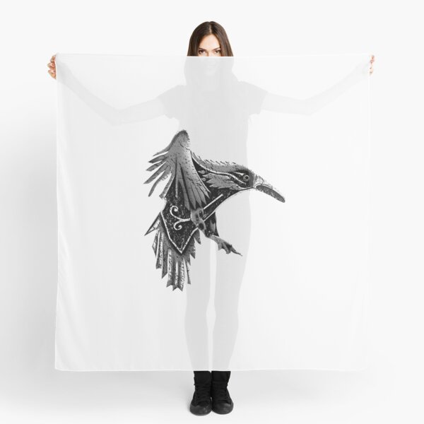 "The Crow of Ragnar Lodbrok" Scarf by Mezcu | Redbubble