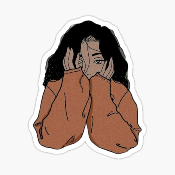 "sad girl " Sticker by ah18f | Redbubble