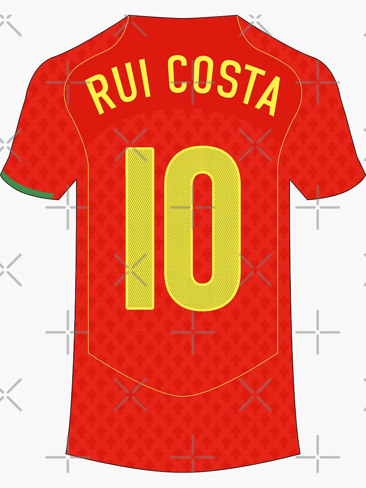 "Rui Costa - Portugal 04 Home Kit" Sticker for Sale by OnTargetSports ...