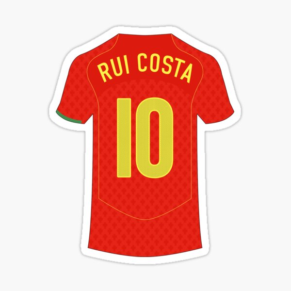 "Rui Costa - Portugal 04 Home Kit" Sticker by OnTargetSports | Redbubble