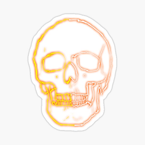 "Skull Line Art" Sticker by AliRizvi96 | Redbubble