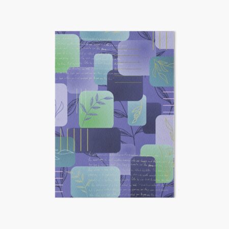 "Peri Line Art Blocks" Art Board Print by MerryMakewell | Redbubble