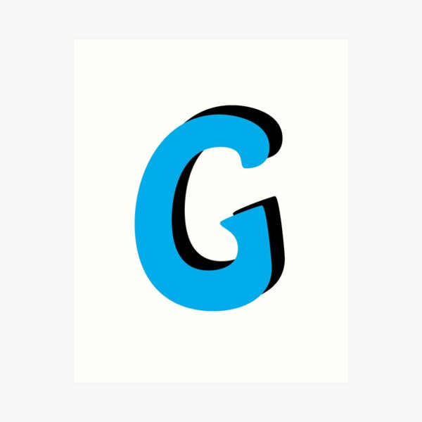 letter G printable typography art initial illustration large wall art ...