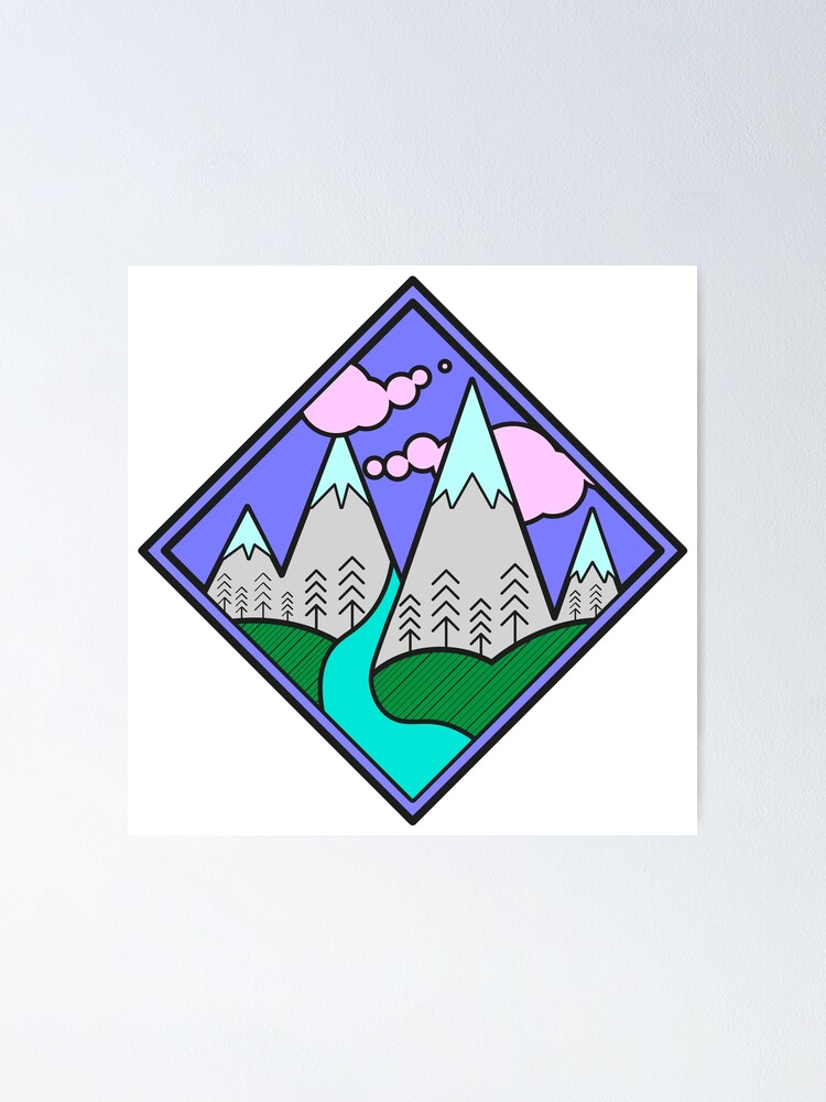 "Bright Diamond Landscape" Poster for Sale by Dr-Faustus | Redbubble
