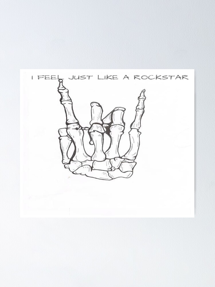 "rockstar Post Malone" Poster for Sale by miciki | Redbubble