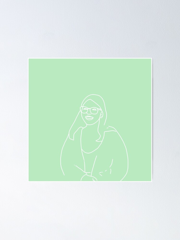 "Teal Female Figure Outline" Poster for Sale by Artful-Julia | Redbubble