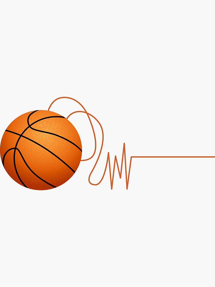"Basketball Heartbeat-heart love" Sticker for Sale by JEETlee | Redbubble