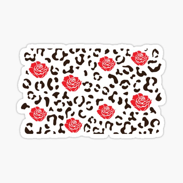 "Leopard Roses" Sticker by TheMall | Redbubble