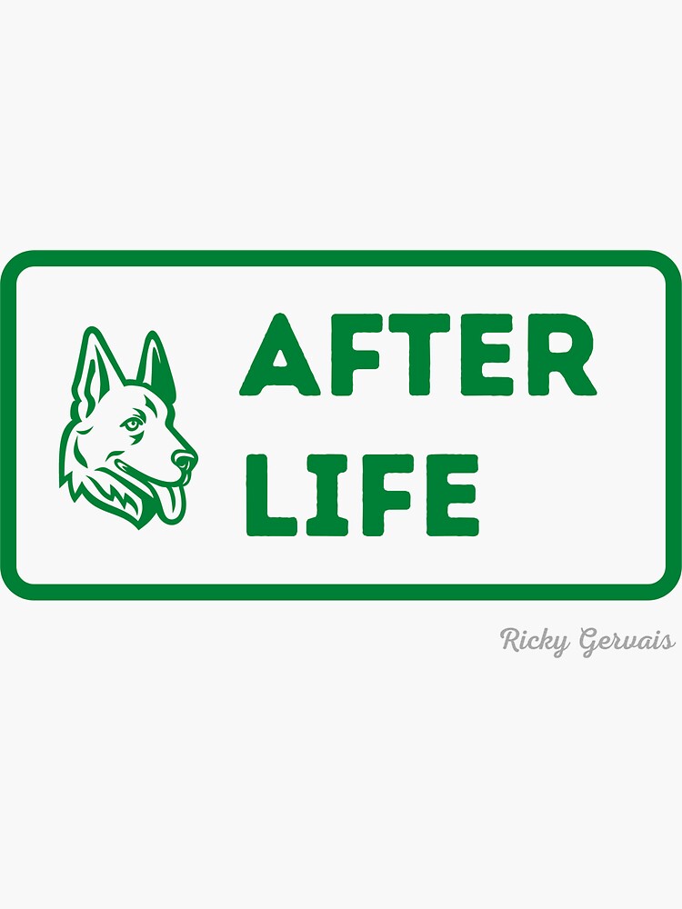 "Ricky Gervais After Life" Sticker for Sale by yanginter1908 | Redbubble