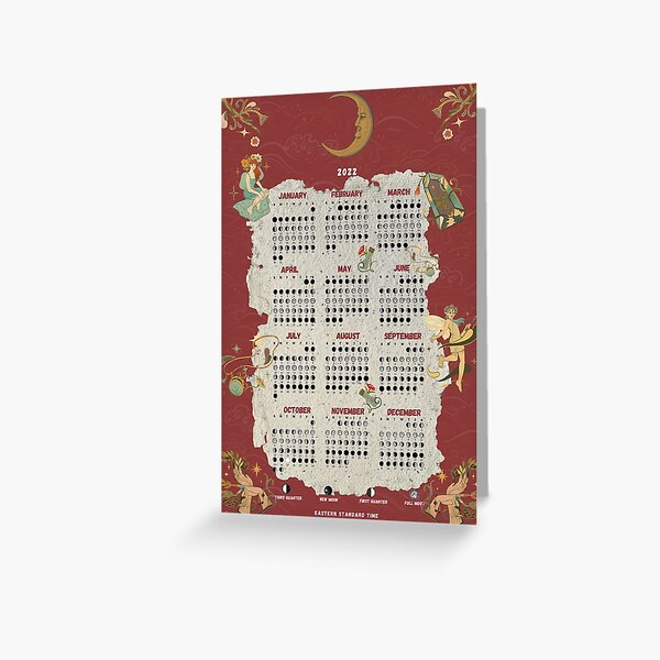 "Calender with Lunar Chronicles | 2022 | Red Moon Calender | Red Lunar ...
