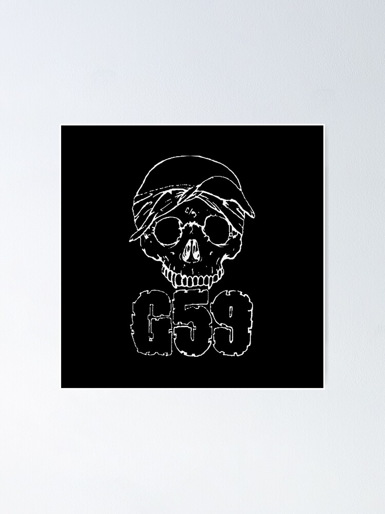 "g59 skull suicideboys white" Poster for Sale by pilaxleretour1 | Redbubble