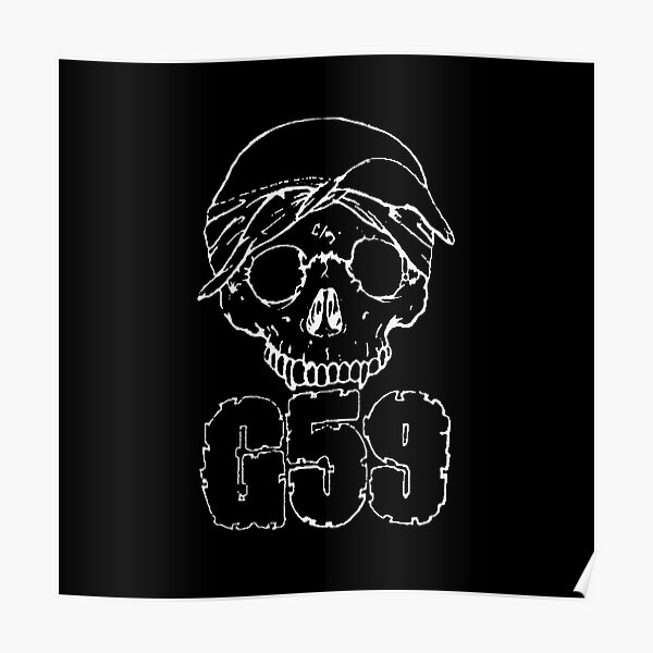 "g59 skull suicideboys white" Poster for Sale by pilaxleretour1 | Redbubble
