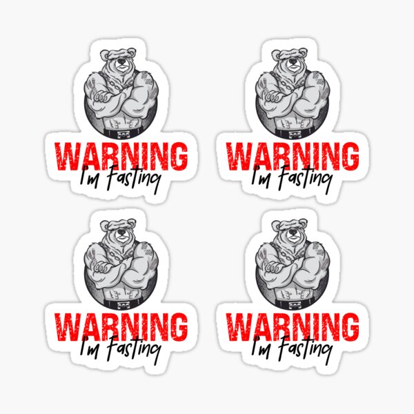 "Warning I'm Fasting |" Sticker for Sale by webstar2992 | Redbubble