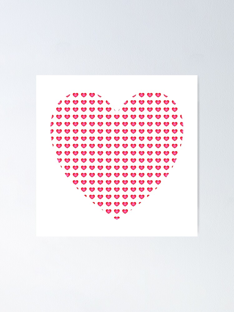 Póster «Corazón con relleno de patrón de corazón» de IdeasForArtists ...