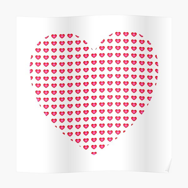 Póster «Corazón con relleno de patrón de corazón» de IdeasForArtists ...