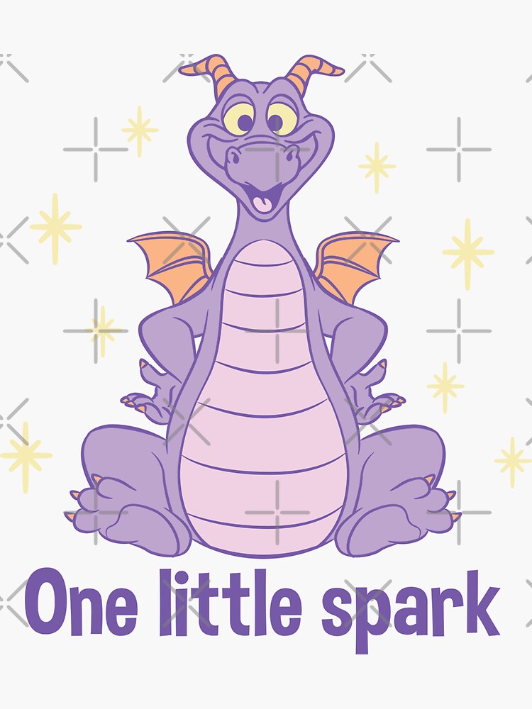 "Figment sitting One Little Spark" Sticker by Figmentwdw1982 | Redbubble