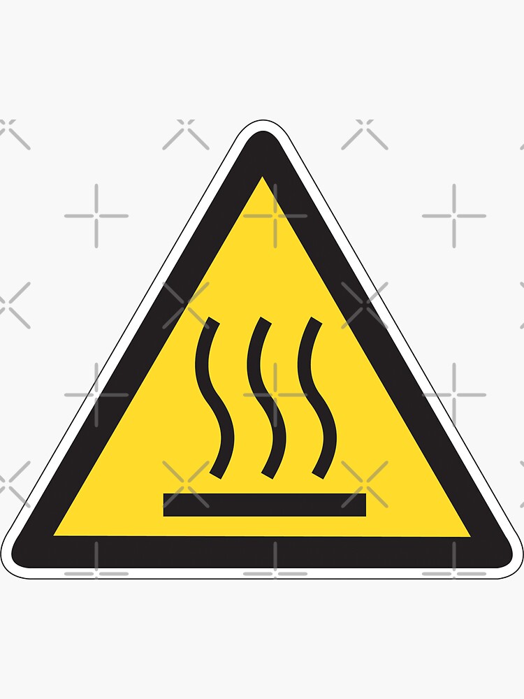 "Caution - HOT" Sticker by cpinteractive | Redbubble