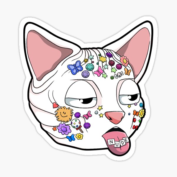 "Nudies #4357 Chest Piece" Sticker by EthMonzie | Redbubble