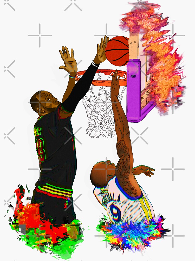 "The Block! LeBron James - Art" Sticker for Sale by AYA-Design | Redbubble