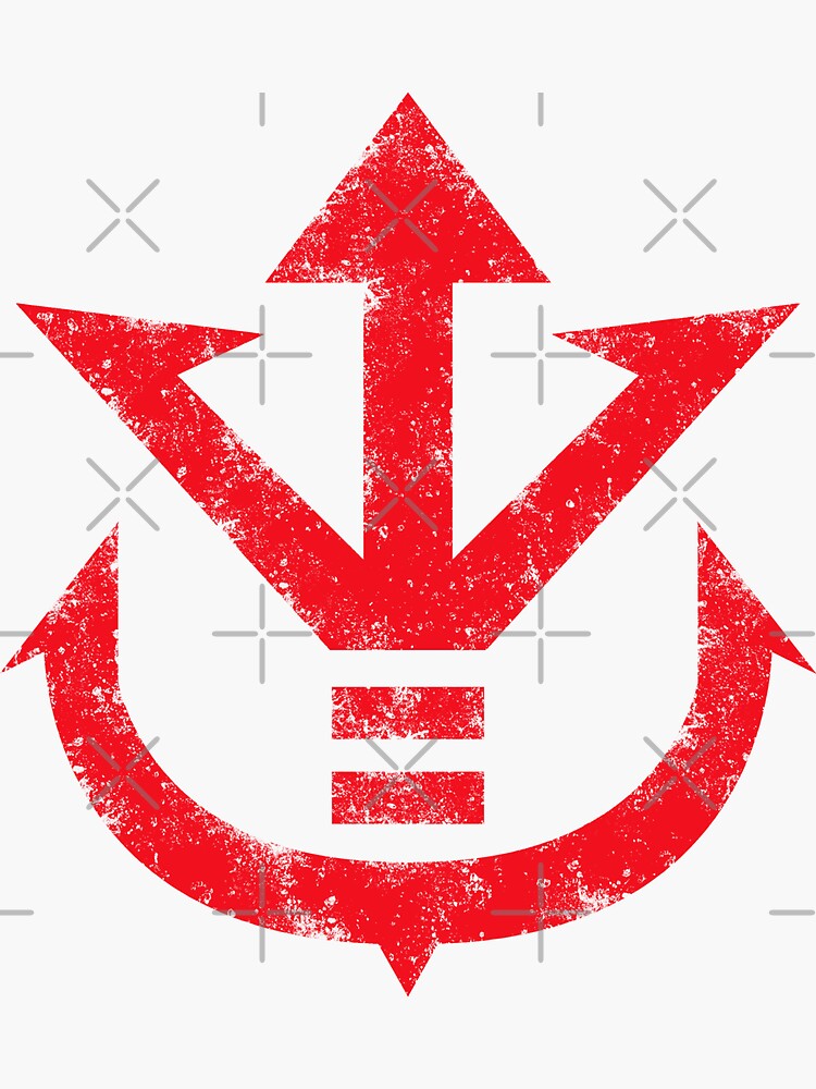 "Vegeta vintage symbol" Sticker for Sale by ANAIDEIADESIGNS | Redbubble