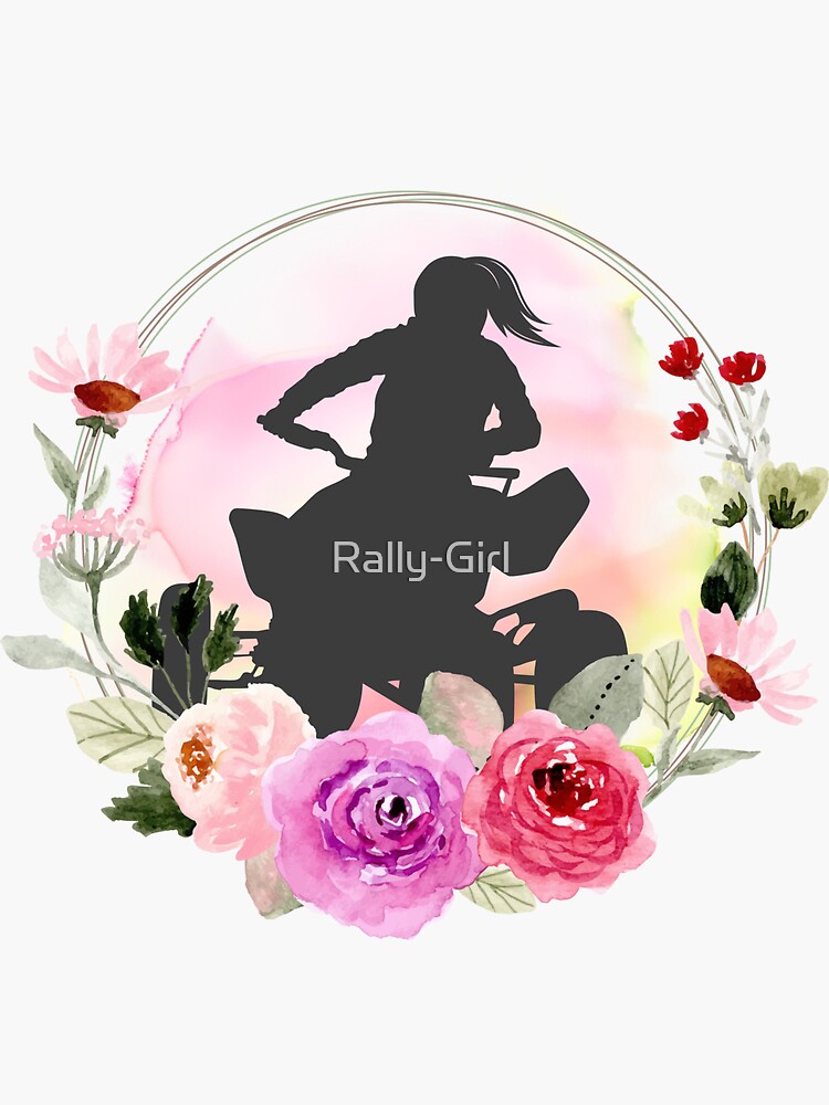 "Girl Four Wheeler Rider Flower Band -MX Girl" Sticker for Sale by ...