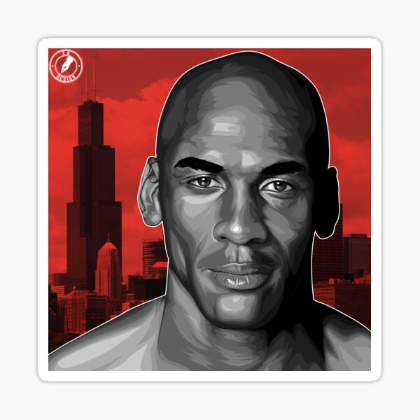 "MJ" Sticker for Sale by EBDESIGN | Redbubble