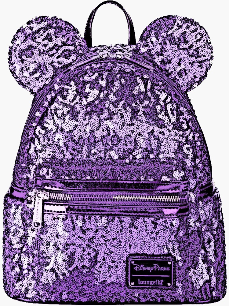"Purple Sequin Backpack" Sticker for Sale by Eh-Why-Not | Redbubble
