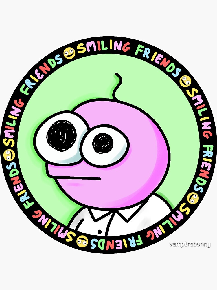 "Pim - Smiling Friends" Sticker for Sale by vamp1rebunny | Redbubble
