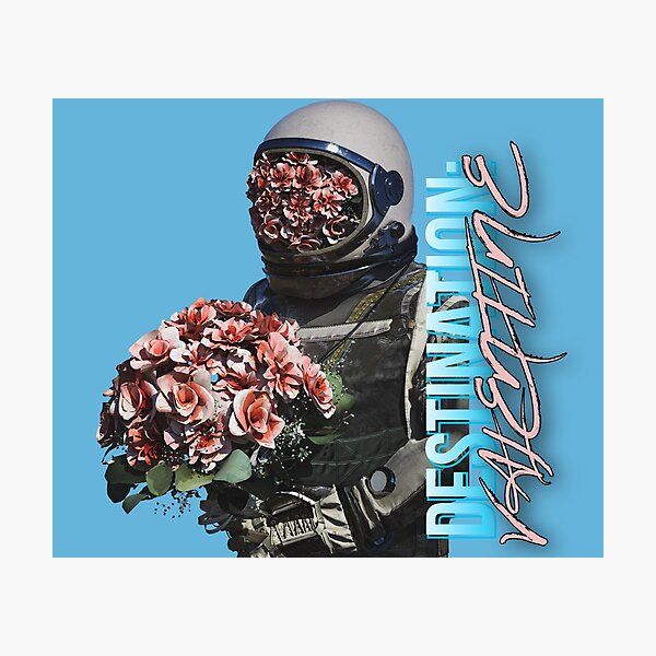 "Astronaut Destination: Valentine sci-fi transparent Valentine - Aesthetic" Photographic Print ...