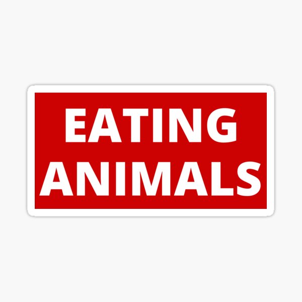 "Stop Eating Animals Stop Sign Sticker" Sticker by i-need-b12 | Redbubble
