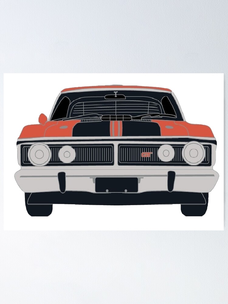 "Ford Falcon XY GT Track Red , Muscle Car Gifts" Poster for Sale by ...