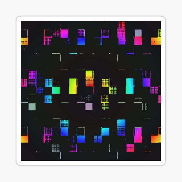 "Patchwork Matrix- Rainbow" Sticker for Sale by AeonaKai | Redbubble