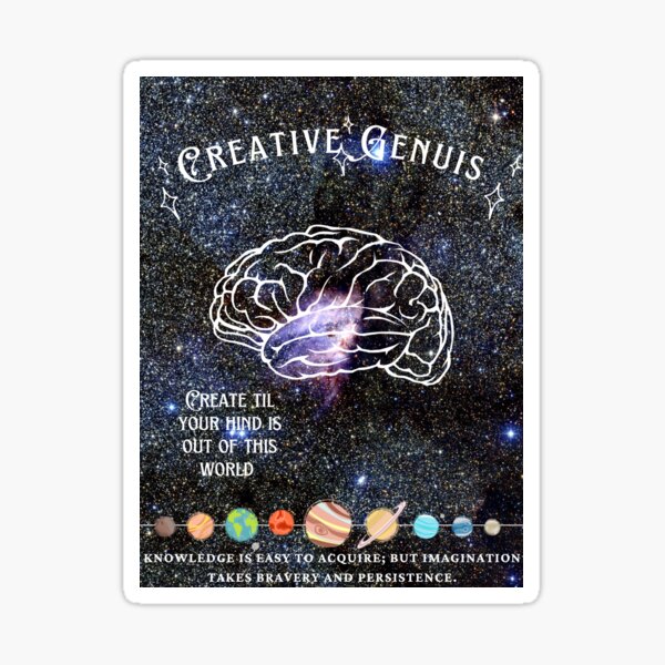"Creative Genius " Sticker for Sale by Triniotea | Redbubble