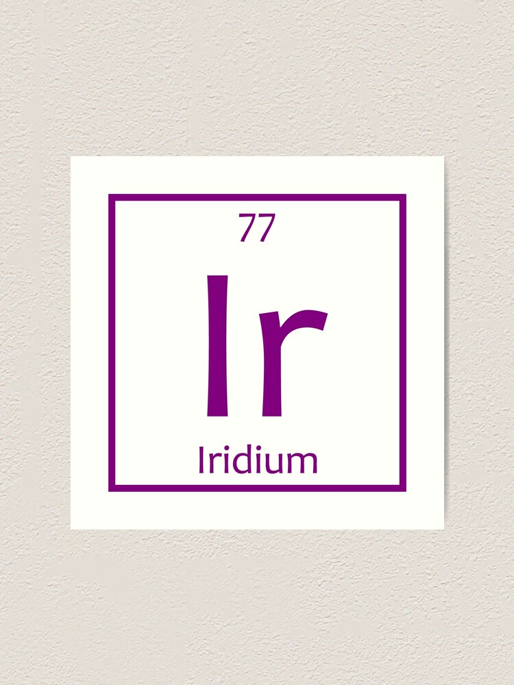 "Iridium (Ir) Chemical Symbol" Art Print by the-elements | Redbubble