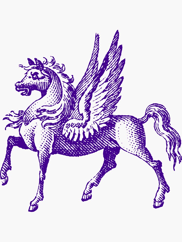 "Purple Pegasus" Sticker by elimack | Redbubble