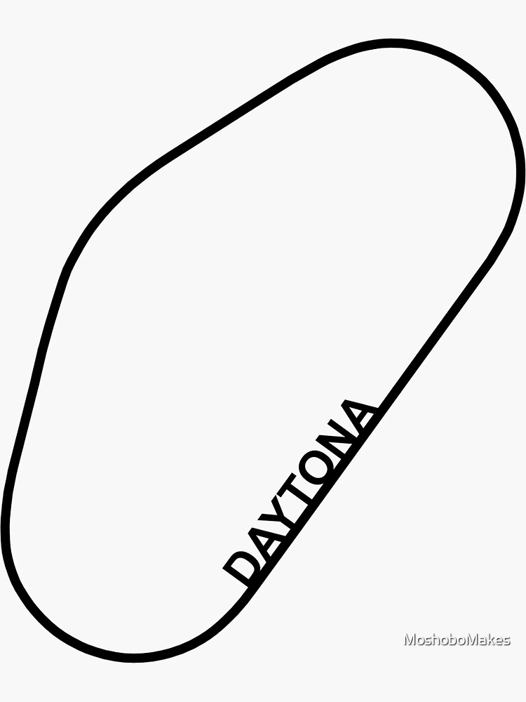 "Daytona Speedway Oval Track Sticker" Sticker for Sale by MoshoboMakes ...