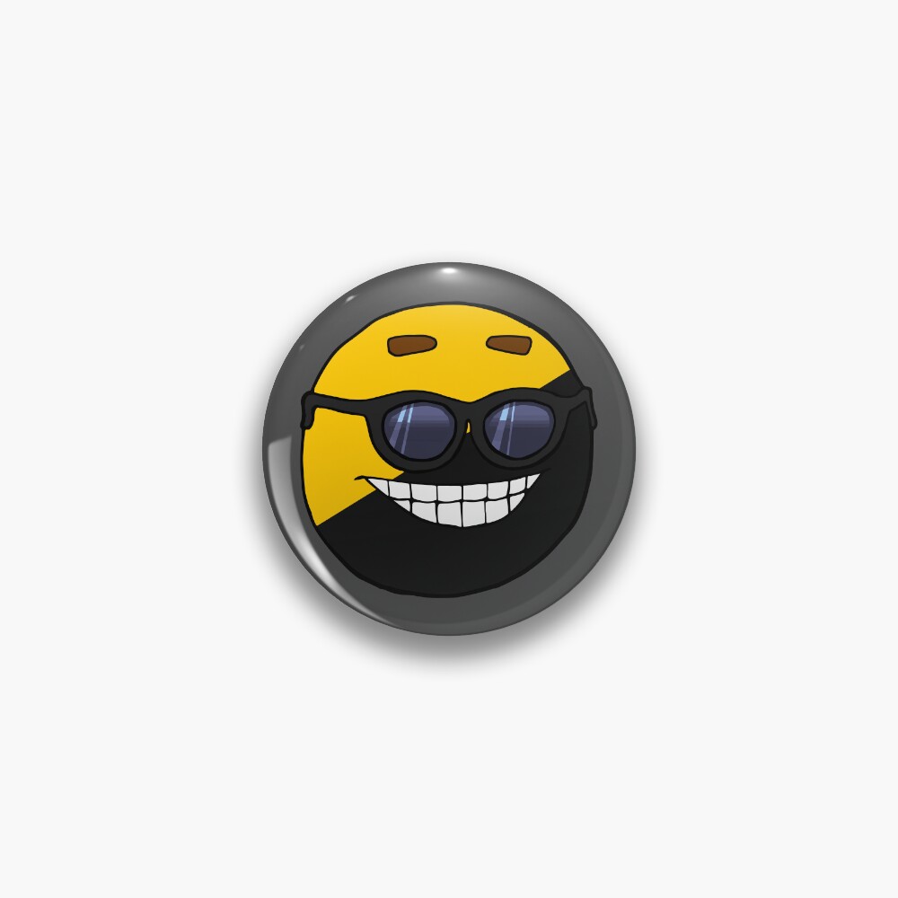"Ancap flag meme ball Memeballs and sunglasses yellow and black ...