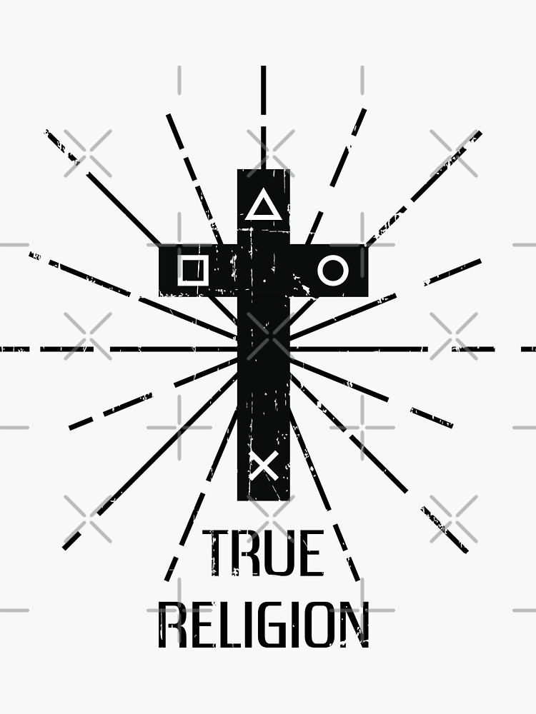 "True Religion" Sticker for Sale by PauEnserius | Redbubble