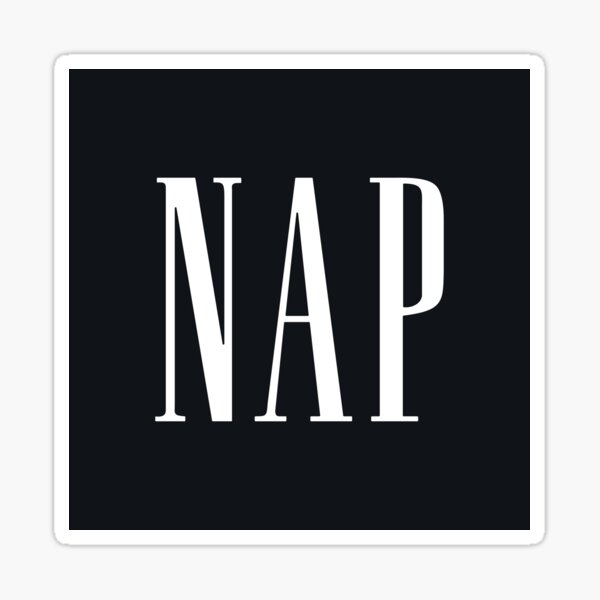 "Nap Box Logo" Sticker by Rratum | Redbubble