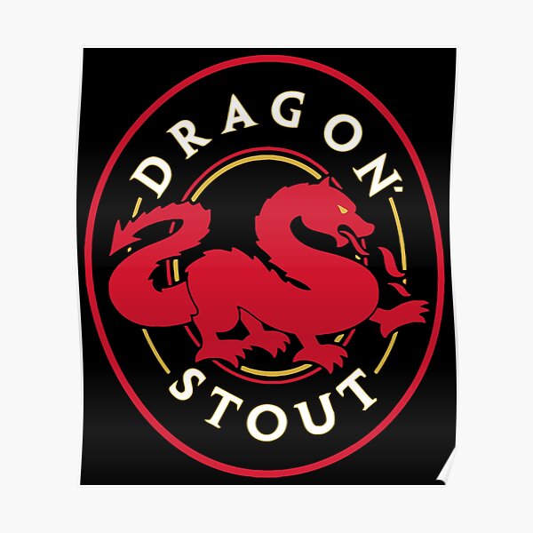 "the angry dragon stout red bold on fire api api" Poster by Snorkelid ...