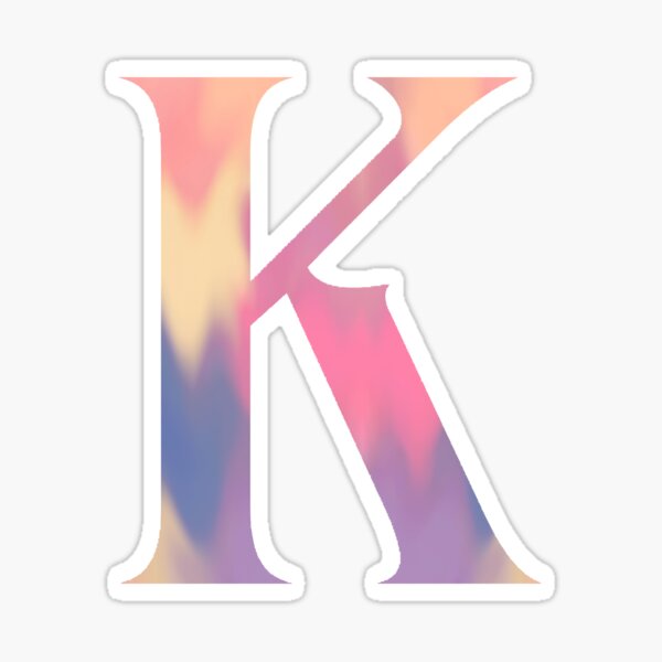 ""K" Monogram" Sticker for Sale by JadeRiverImages | Redbubble