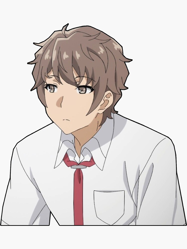 "Sakuta Azusagawa" Sticker for Sale by kawaiicrossing | Redbubble