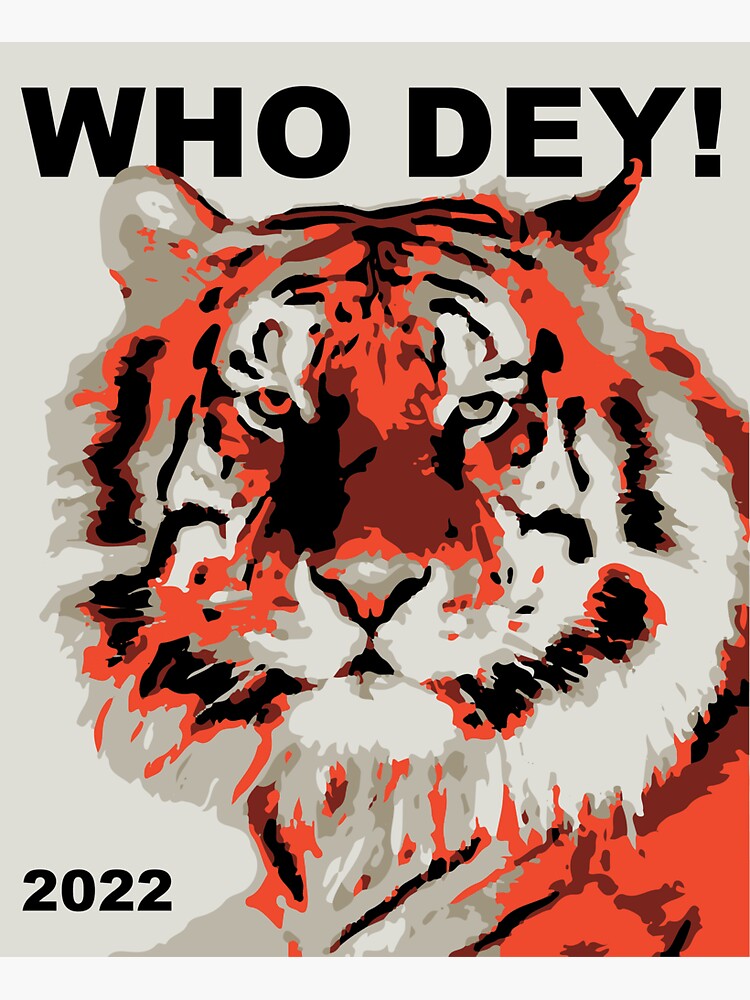 "Who Dey! 2022" Sticker by E-Mess | Redbubble