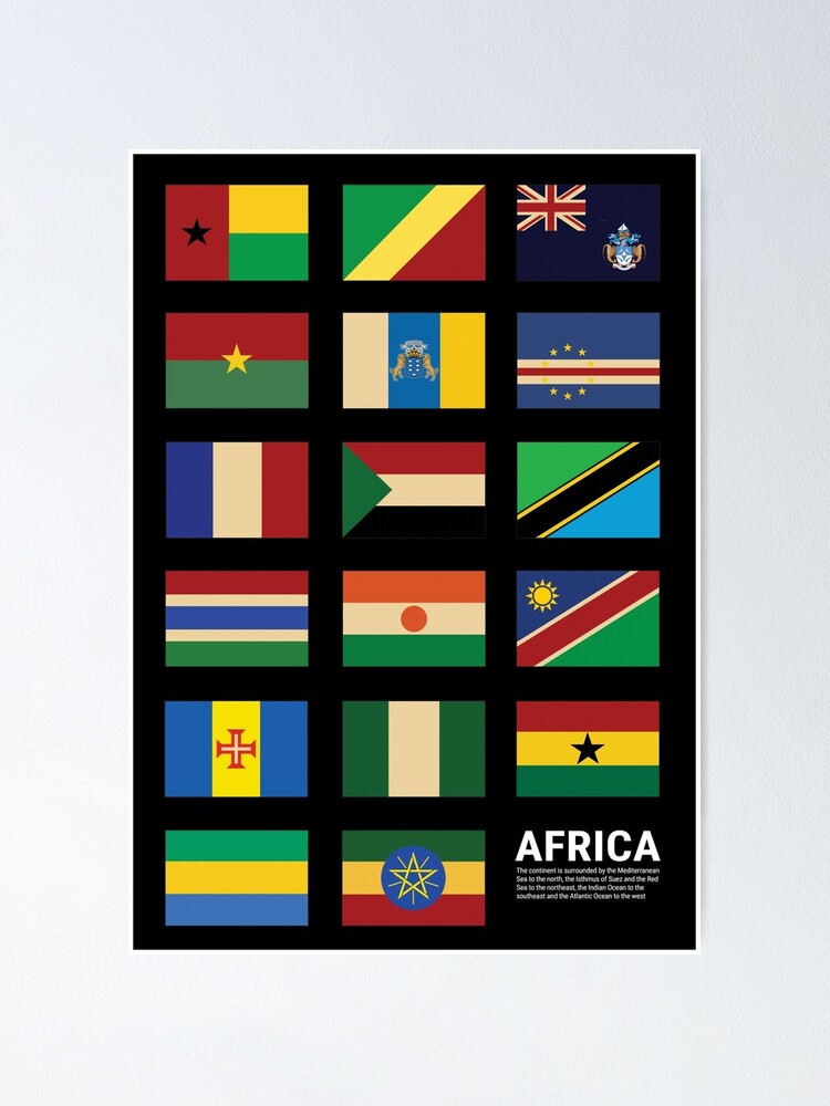 "Africa Country Flags Set" Poster by KewaleeTee | Redbubble