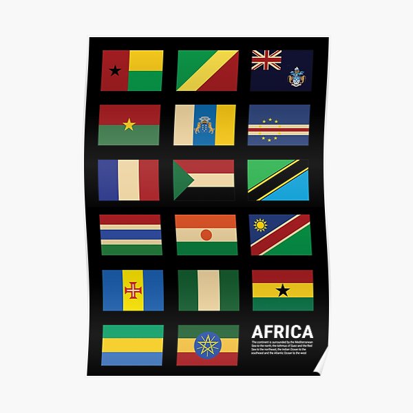 "Africa Country Flags Set" Poster by KewaleeTee | Redbubble