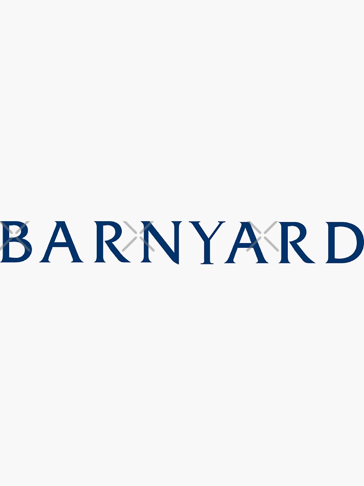 "barnyard barnard college blue logo" Sticker by nataliaivonica | Redbubble