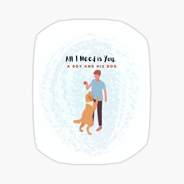"A Boy and His Dog" Sticker for Sale by butterflybrave | Redbubble